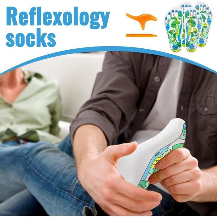 Chaussettes de Réflexologie - Reflexology Socks - 2 Paires - Massage ...