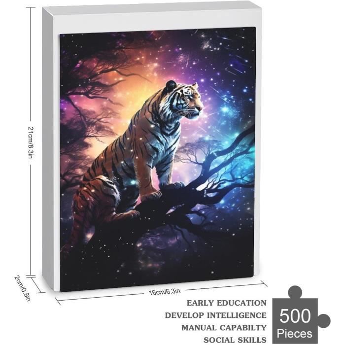 Tiger Puzzles En Bois 500 Pièces Pour Adultes, Poster Jigsaw Puzzle ...