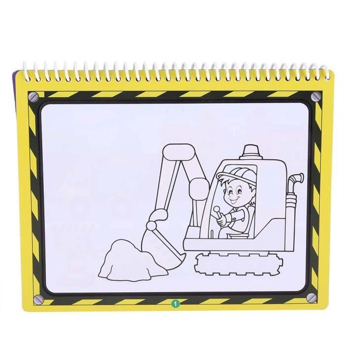 Cahier de dessin à colorier de l'eau magique avec un stylo pour Enfants ...