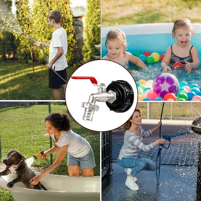 Robinet Cuve 1000L,obinet Recuperateur Eau De Pluie,Robinet de Tuyau d ...