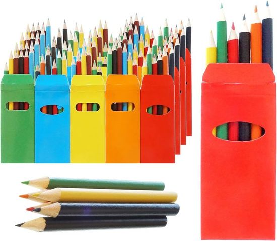 25 Sets de Crayons de Couleur pour Enfants . Chacun avec 6 Mini Crayons ...