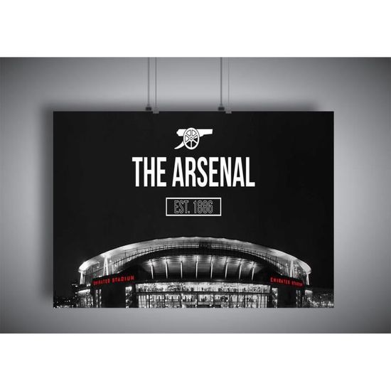 Poster Arsenal Stadium Black wall art 01 - A4 (21x29,7cm) - Cdiscount ...