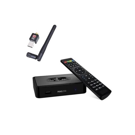 MAG 254 avec Clé WIFI - Décodeur IPTV Multimédia Set Top Box TV ...