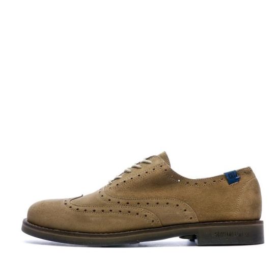 Chaussures de ville Homme - CR7 Braga - Beige - Tige en daim - Motifs ...