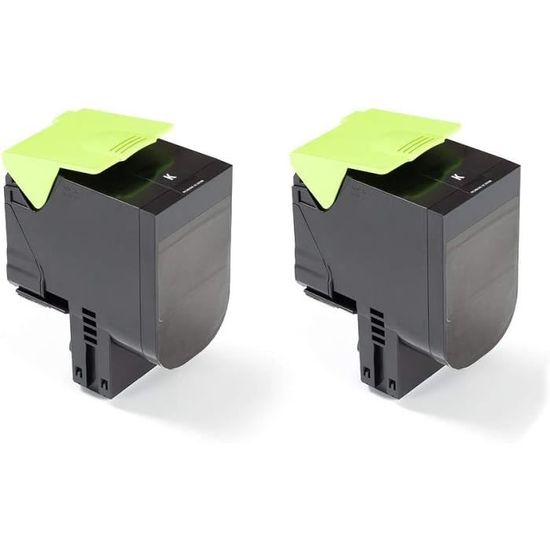 Toner Noir 2X 2000 Pages Remplace Lexmark 78C20K0 Toner Pour Lexmark ...