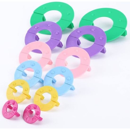 6pcs Machine a Pompon en Plastique,Kit Pompons Loisirs Creatifs,6 ...