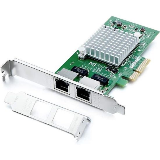 Carte Réseau Pcie Gigabit Pour Puce Intel I350Am, Avec Deux Ports Rj45 ...