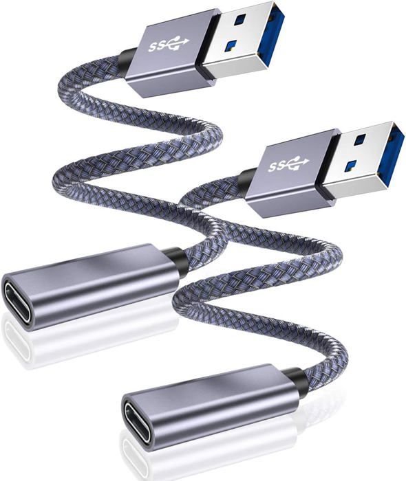 Adaptateur Câble Usb C Femelle Vers Usb 3.0 Mâle 1M 2-Pack,Connecteur Usb 3.1 Type-A 5 Gbps Gen ...