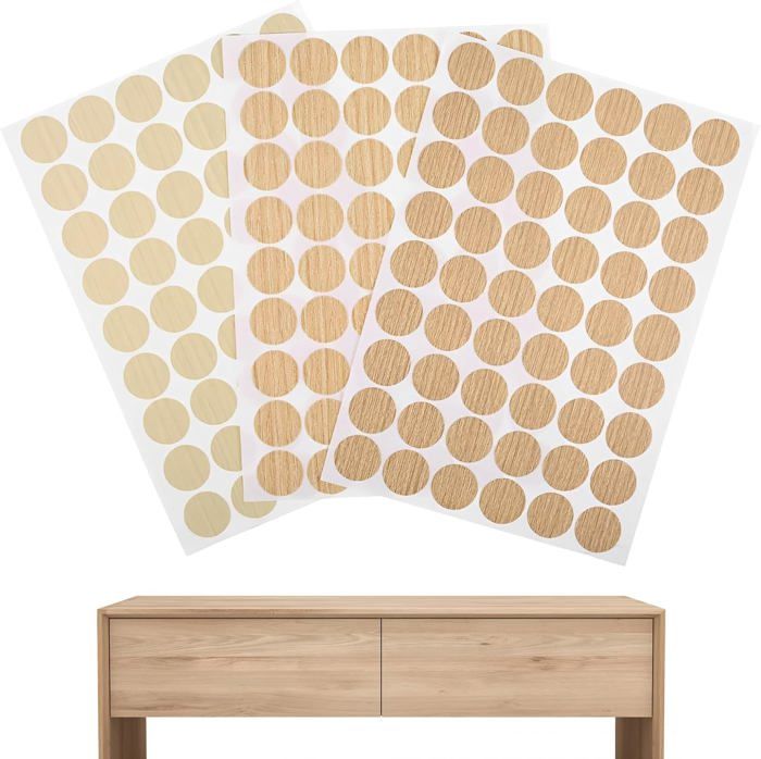 Cache Vis Bois,Cache Trou Mur,Cache Trou Meuble Adhesif,Cache Vis ...