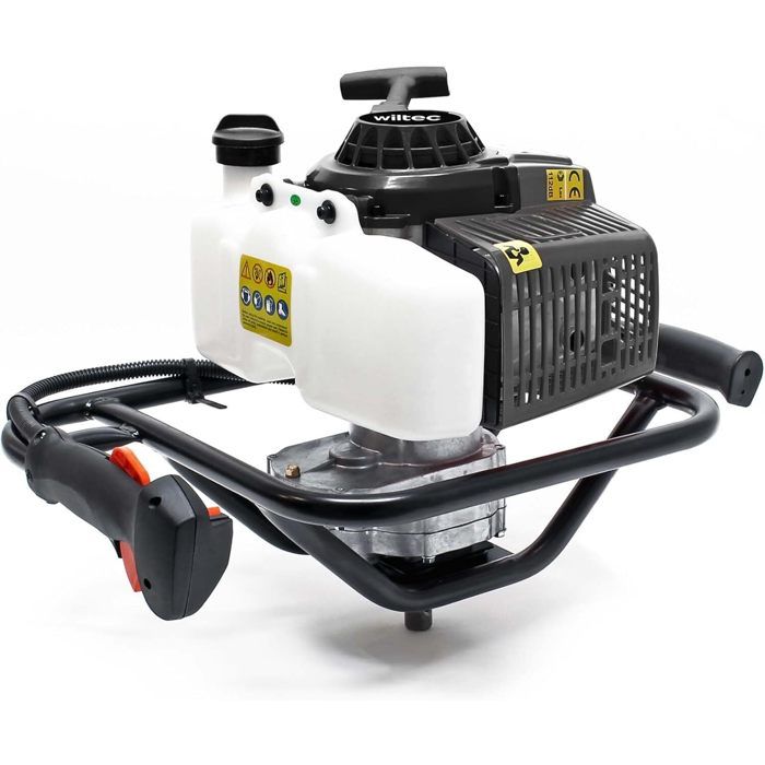 Tarière Thermique 63 cm – Moteur 2 Temps 3 CV (2,2 kW) – Perceuse de ...