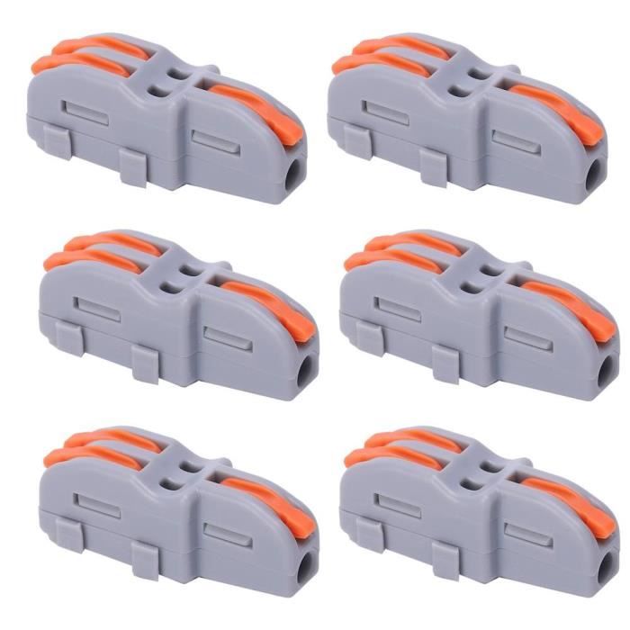 ARAMOX Bornier rapide 20Pcs Quick Terminal Block 1 in 2 out Wire ...