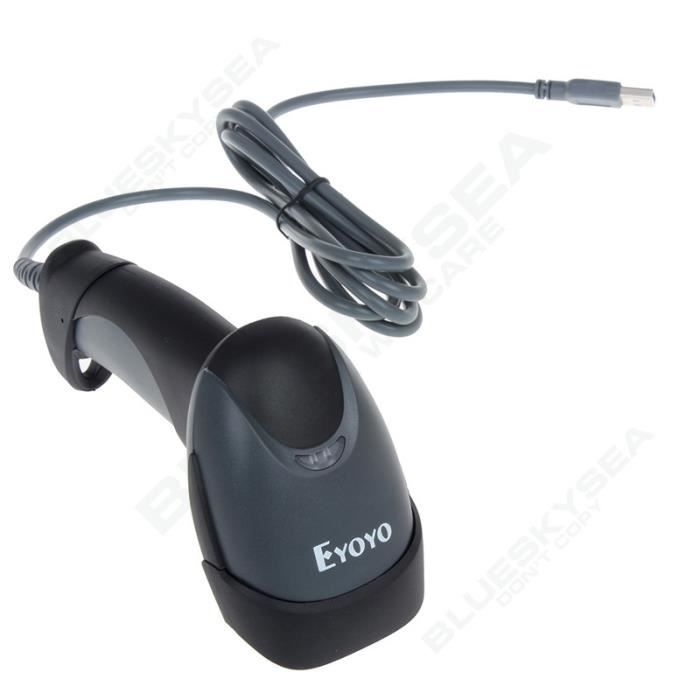 EY-001 Lecteur de codes barres 1D 2D/QR Code USB filaire 650nm laser ...