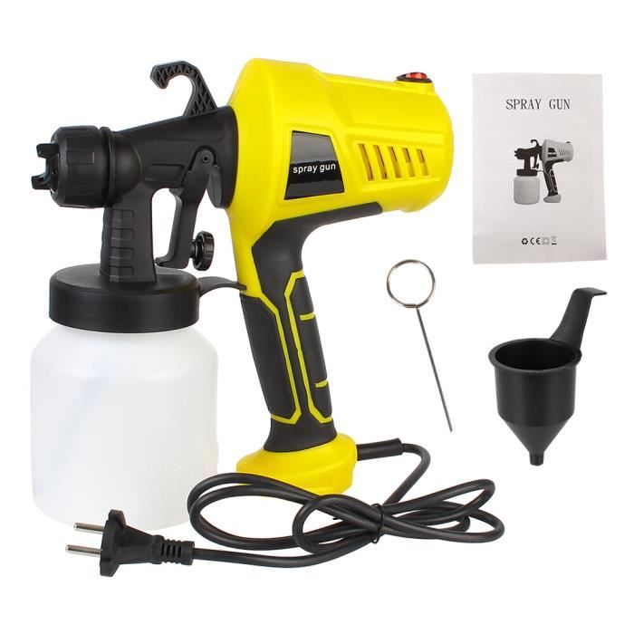 Pistolet à peinture - Yellow Spray Gun - 500W - Débit réglable - 0,8L ...