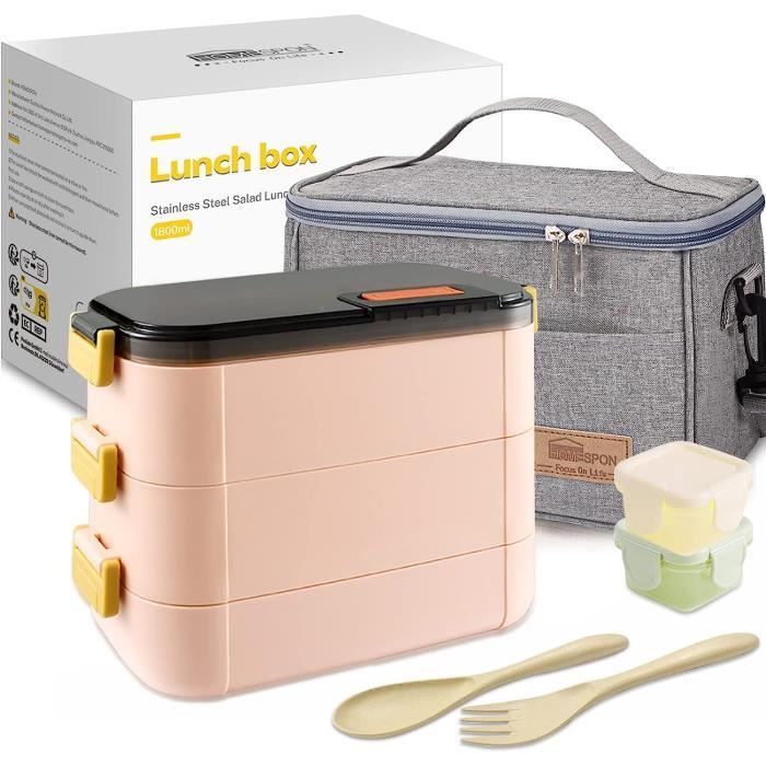Boite Dejeuner Boite Repas Compartiment Bento Lunch Box avec Sac Repas ...