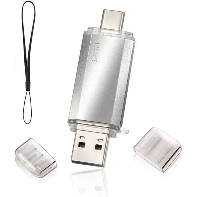 AJW-Clé USB 32Go 2.0 2 en 1 Rapide OTG Clé USB C 32Go 2 en 1 Type C USB ...