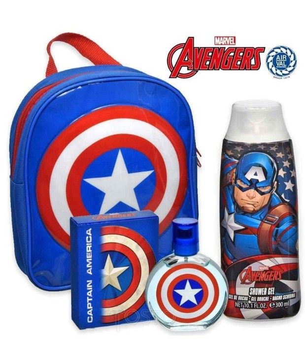 Captain America Eau De Toilette Vaporisateur 50ml Coffret 3 Produits ...