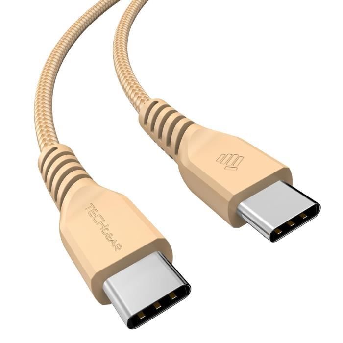 Câble De Charge Usb C Vers Usb C 60 W Tressé Robuste - Charge Rapide De ...