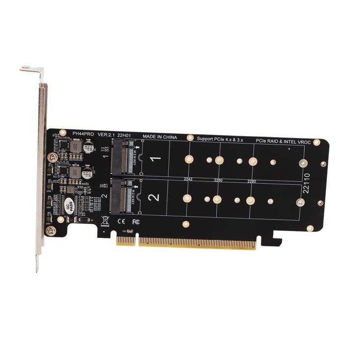 Carte d'extension PCIE X16 vers M.2 M KEY - CIKONIELF - 4 ports ...