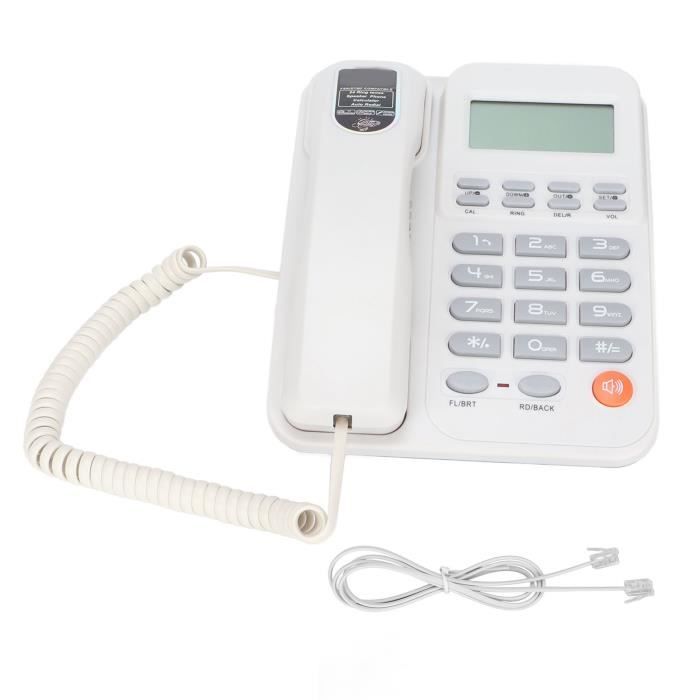 Téléphone fixe de bureau KX‑T2026CID Téléphone de Bureau Téléphone Fixe d'Hôtel de Maison ...