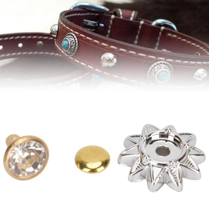 Décoration de rivet 20 ensembles de rivets en forme de tournesol Kit de ...