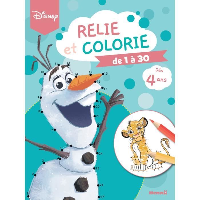 Hemma - Disney - Relie et colorie - Je relie de 1 à 30 - Livre de ...