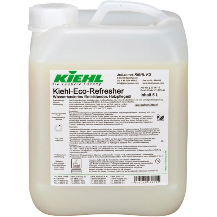 Kiehl Eco-Refresher 5 litres Huile d'entretien filmogène phase aqueuse ...