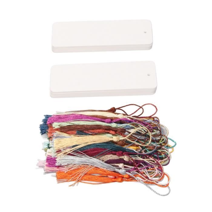 Qiilu signets en papier Kraft 80 Ensembles de Signets Vierges Surface ...