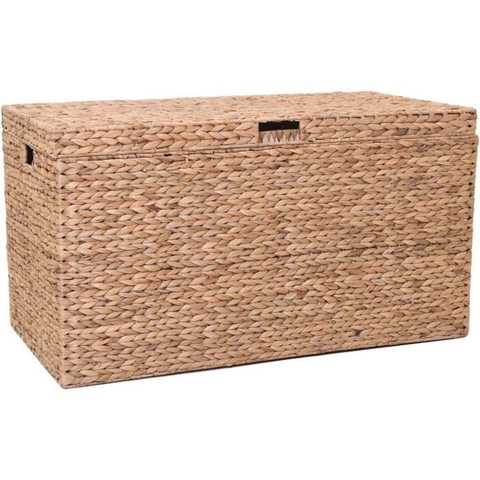 Vivannp Big Panier à linge 90 cm en jacinthe[S799] - Cdiscount Maison