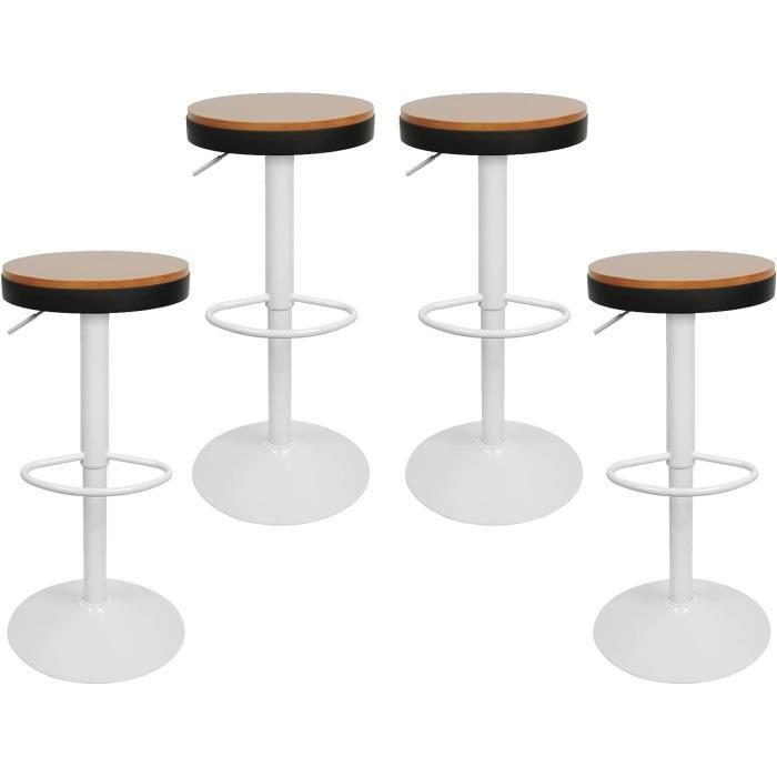 Chaise De Bar Rond En Bois, Tabouret De Bar, Chaise De Bar Réglables En ...