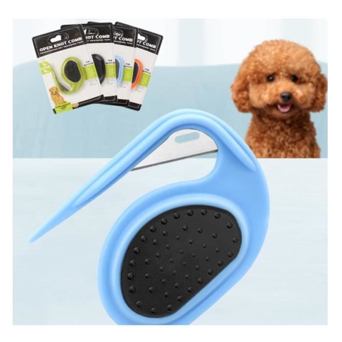 Pet Dematting Combs Knotting Comb 2 Pack Knotting Comb Pet Grooming Accessories Pet Massage Dog Shedding Brush Orange Blue