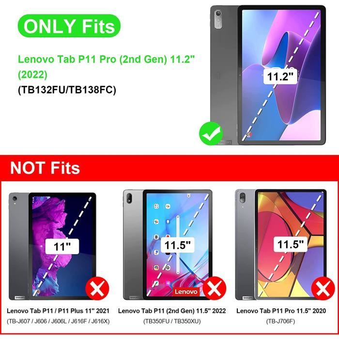 Coque Lenovo Tab P11 Pro (2nd Gen) 11.2" 2022 motif floral roses en ...