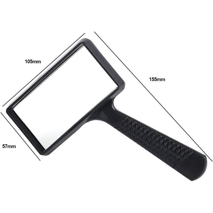 Loupe Grossissante 5X, Portable, Loupe De Lecture En Verre, Miroir De Lecture De Poche Pour ...
