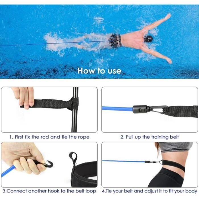 Elastique De Nage Piscine, Ceinture De Natation Résistance pour Adultes ...
