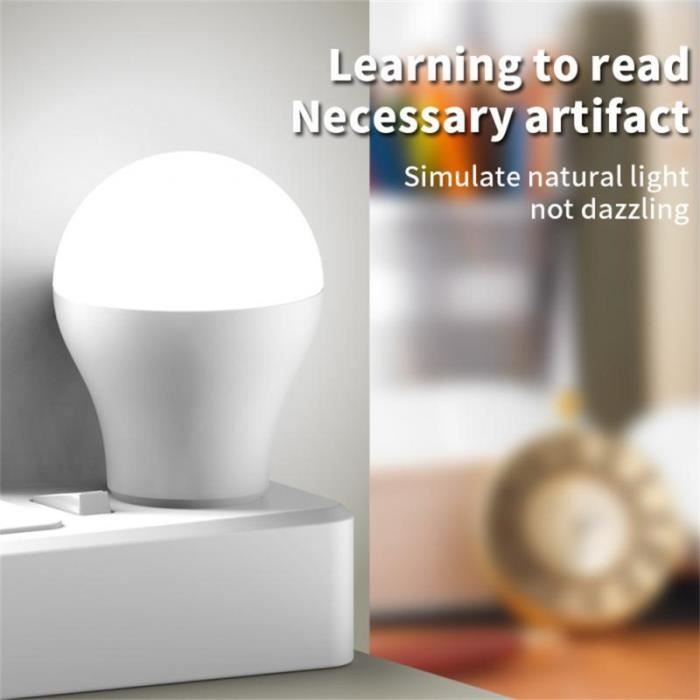 Warm 02 - Mini lampe LED ronde avec prise USB, alimentée par batterie externe, idéale pour un ...