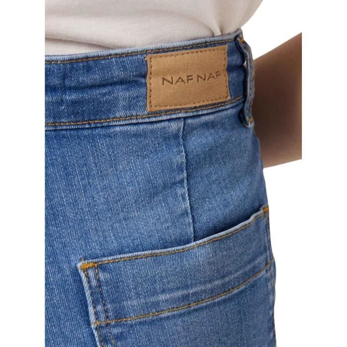 Pantalon Jeans Naf Naf Campé pour Femme Bleu - Cdiscount Prêt-à-Porter