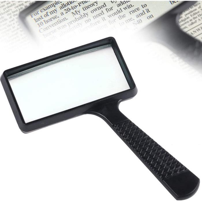 Loupe Grossissante 5X, Portable, Loupe De Lecture En Verre, Miroir De Lecture De Poche Pour ...