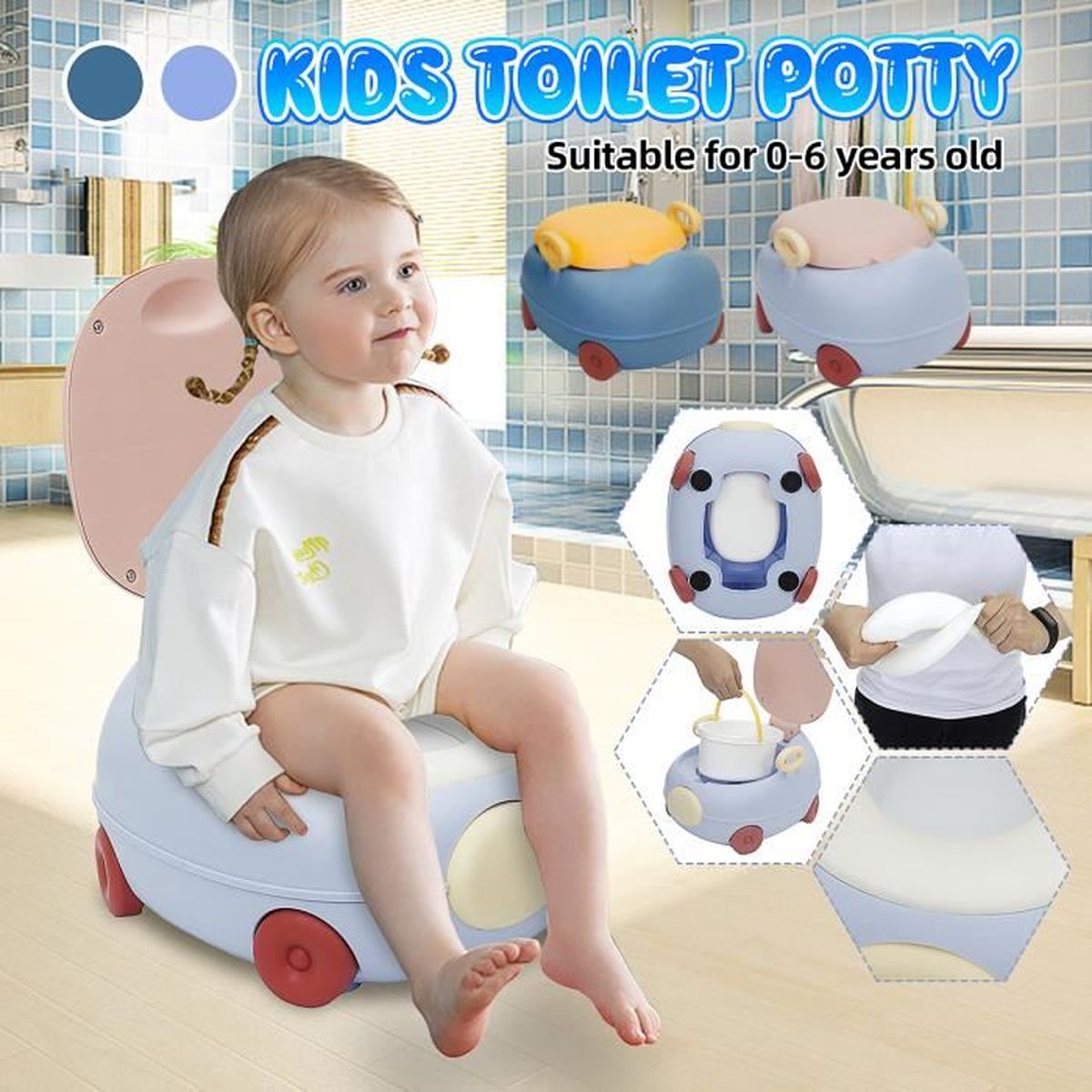 Pot d'Apprentissage Ergonomique Pot bébé Toilette enfant 23x33x22cm ...