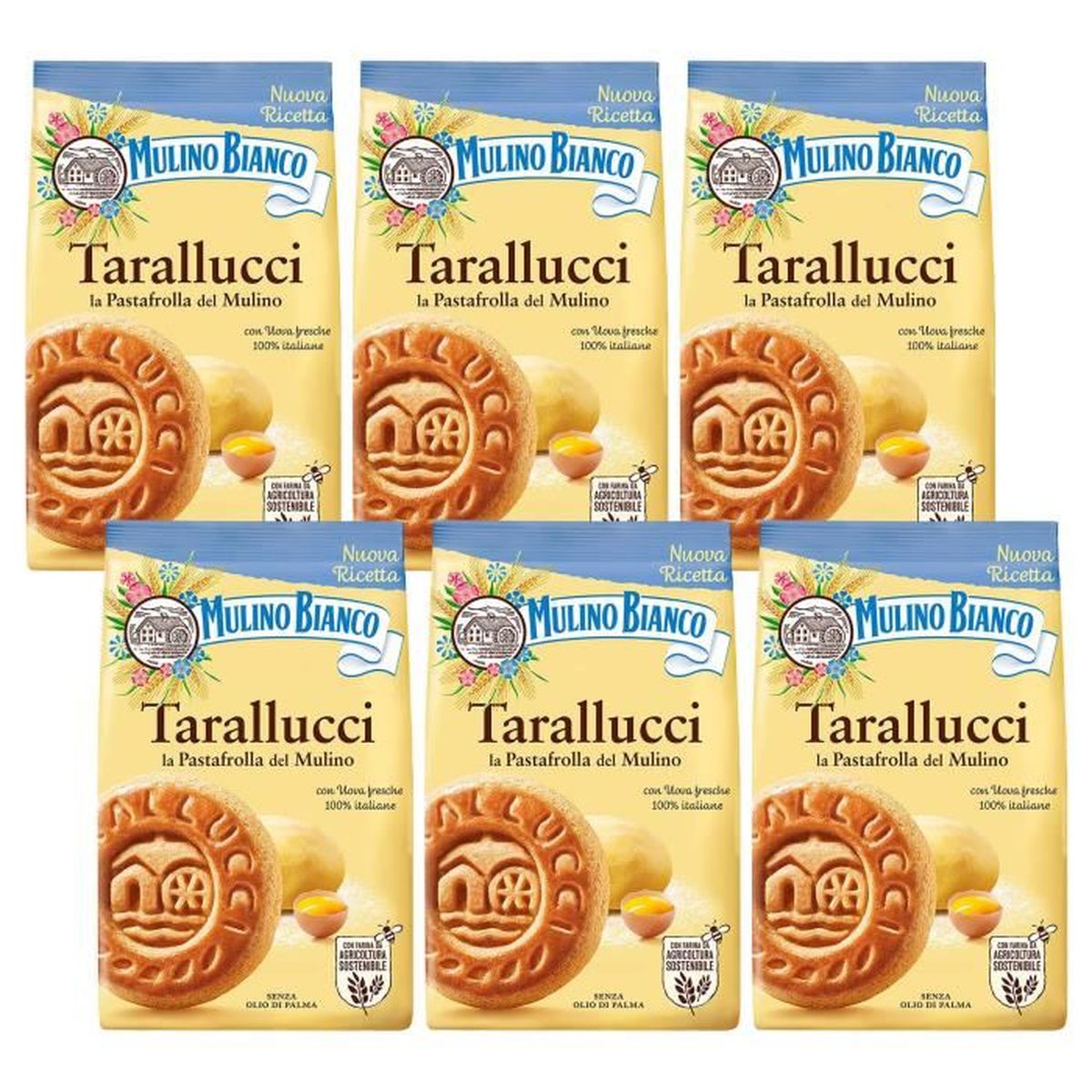 MULINO BIANCO Tarallucci Biscuits sablés d'Italie 350g x6 paquets ...