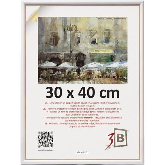 Como Rustikal Cadre Photo En Bois Avec Verre Acrylique Blanc-Doré 30 X ...