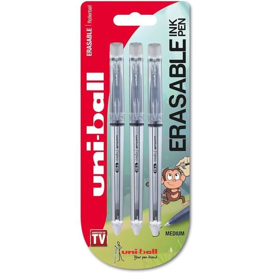 Uniball Signo Tsi Uf-220 Pack De 3 Stylos À Bille Effaçables Pointe ...