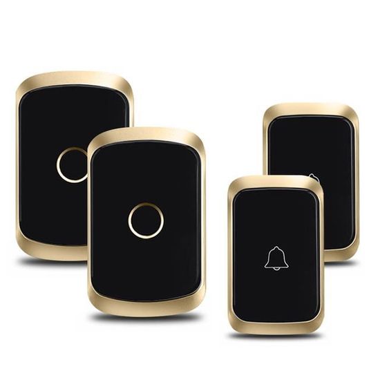 Doorbell waterproof wireless,2 button 2 receiver-UK--sonnette sans fil ...