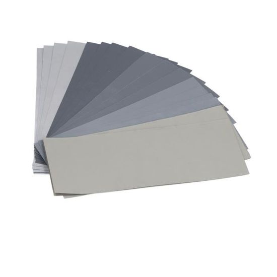 Papier sablé - ZERONE - Lot de 20 - Grains 1000 à 7000 - Utilisation ...