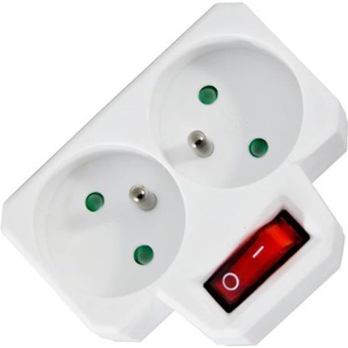 Multiprise - Arcotec - Biplite - 2 Prises - Interrupteur - Protection ...