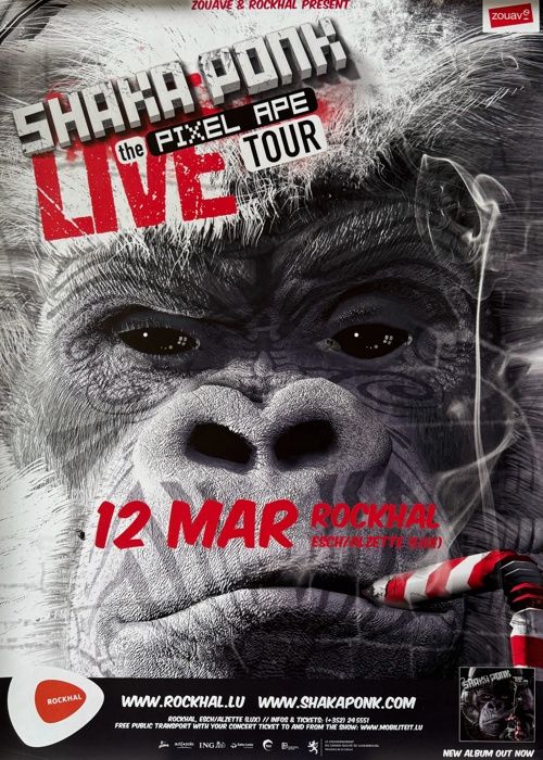 Shaka Ponk - The Pixel Ape Tour - 60x84cm - Affiche / Poster ...