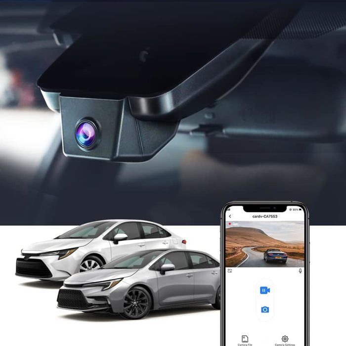 Fitcamx Dashcam Compatible avec 2023 2024 Toyota Corolla Le SE XLE XSE ...