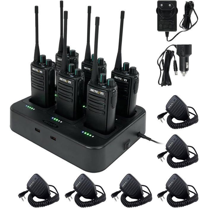 Retevis RB629 Talkie Walkie Professionnel, Chargement Efficace, Liaison ...