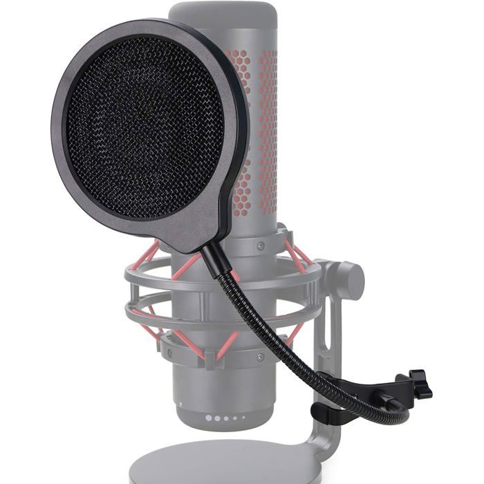 HyperX QuadCast Professional Anti Pop Filter - Microphone Shield with 3 ...