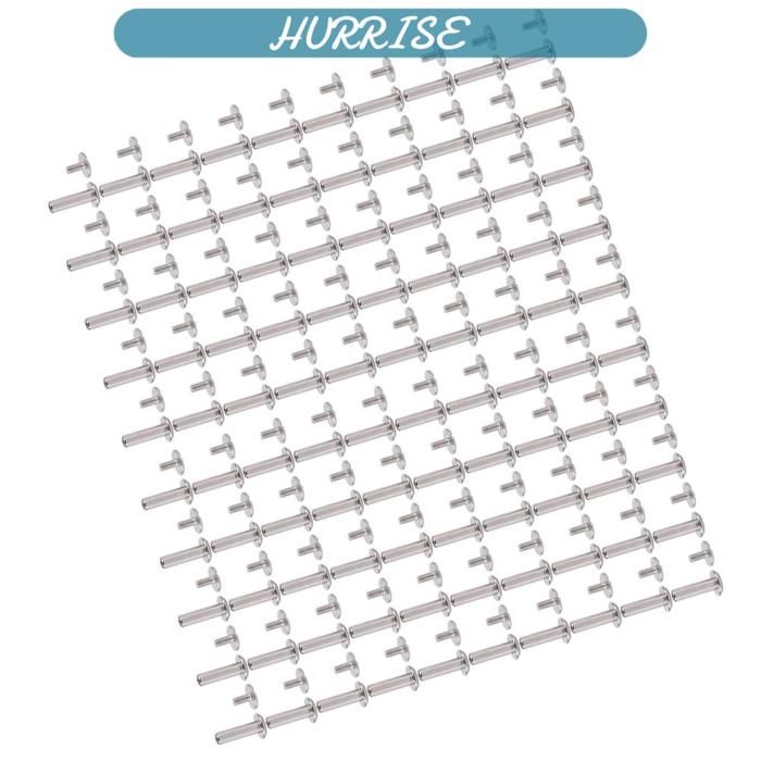 HURRISE Rivet vis 100 ensembles vis rivet m2 tête plate ronde rivettes ...