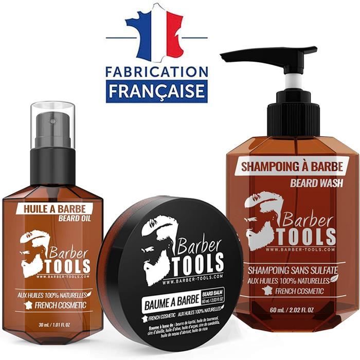 Sets Après-rasage - Kit Cosmétique Barbe Brosse À + Huile 50ml Baume ...