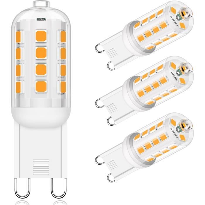 Ampoule Led G9 4W, 400Lm, Équivalen 40W Halogène, Blanc Chaud 3000K, 220-240V, Cri> 85, Non ...